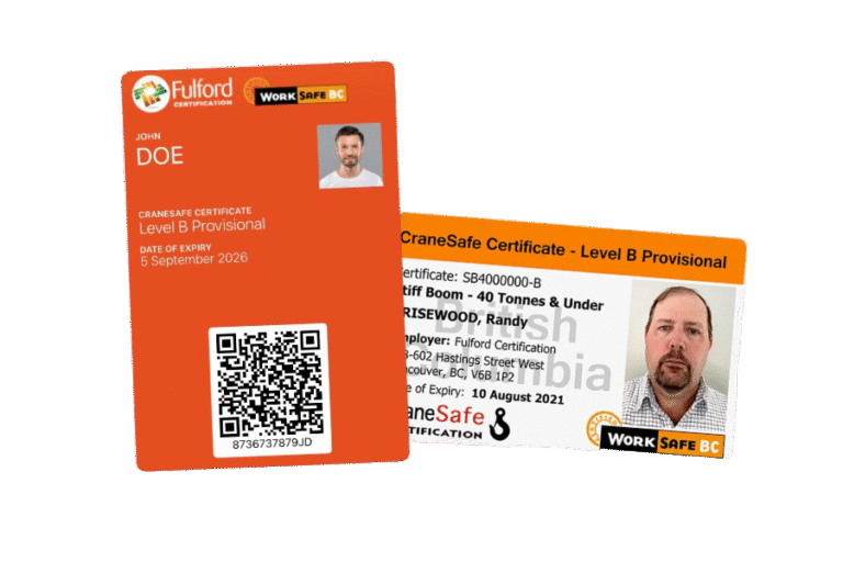 Level B Provisional – Fulford CraneSafe Categories – Fulford Certification
